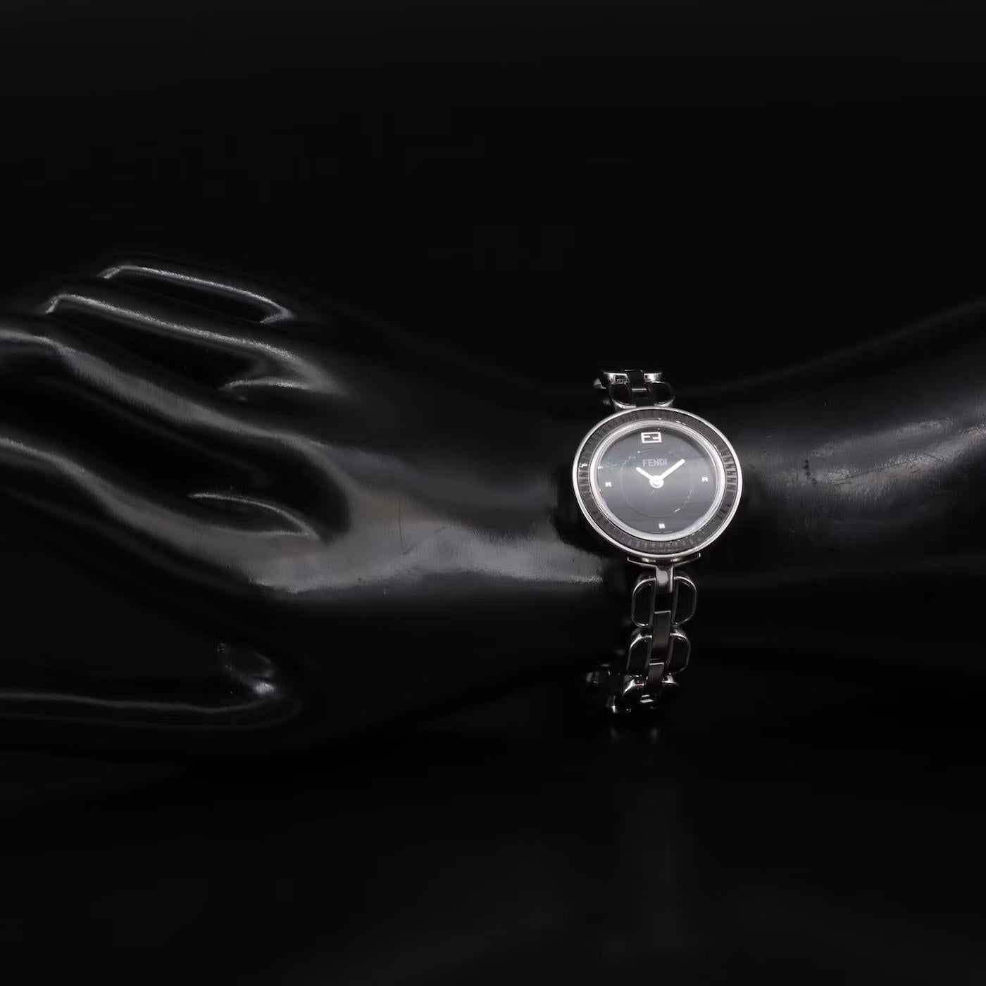 $1950 / FENDI / My Way Black Ceramic Ladies watch / Original Box and ...