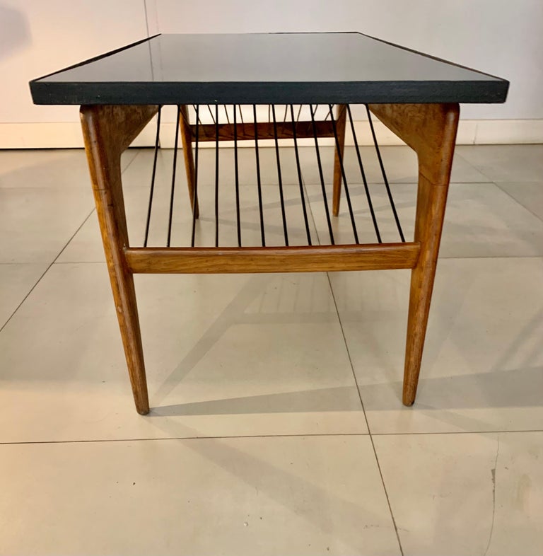1950 French Oak Wood Coffee Table For Sale at 1stDibs
