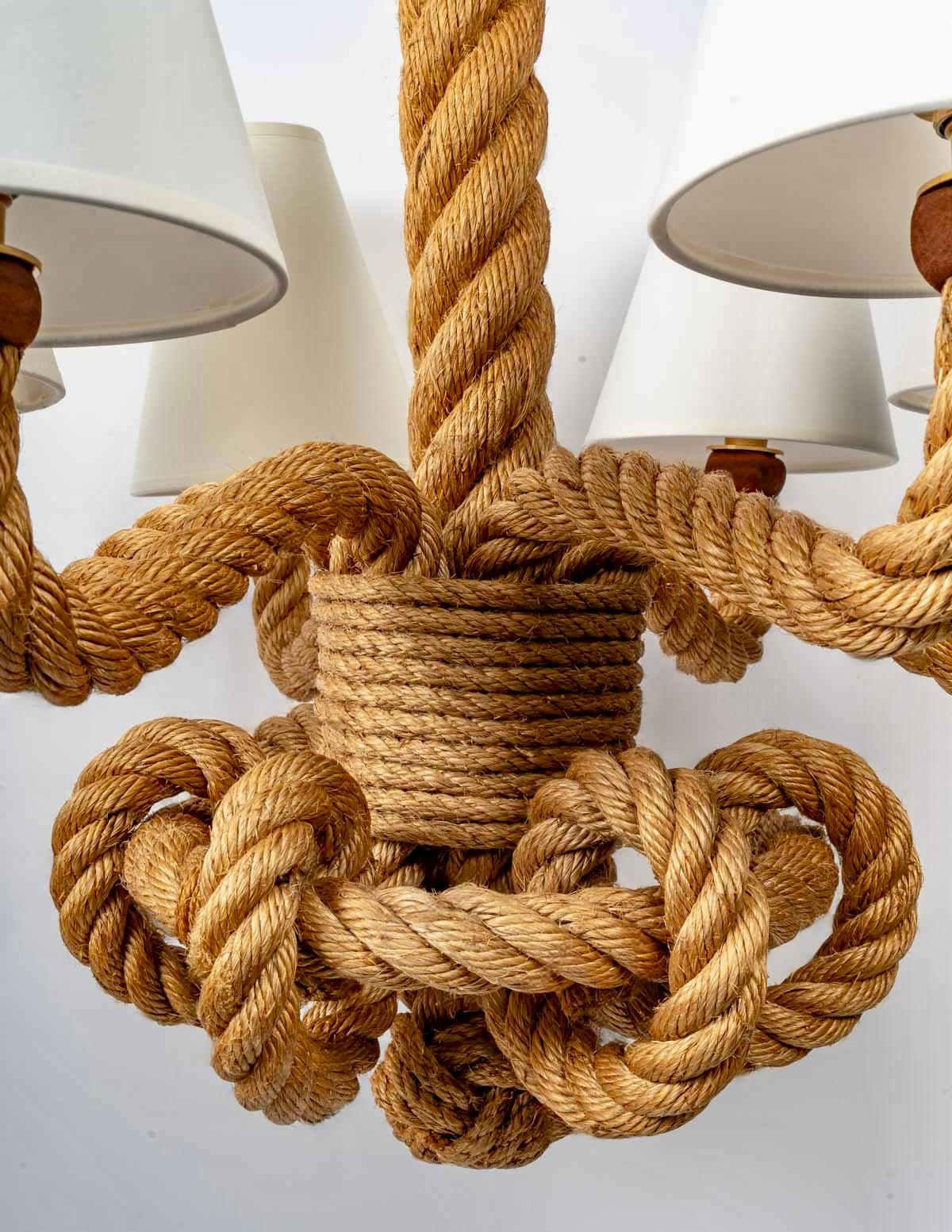 1950 Large Audoux and Minet Rope Chandelier For Sale at 1stDibs | large ...