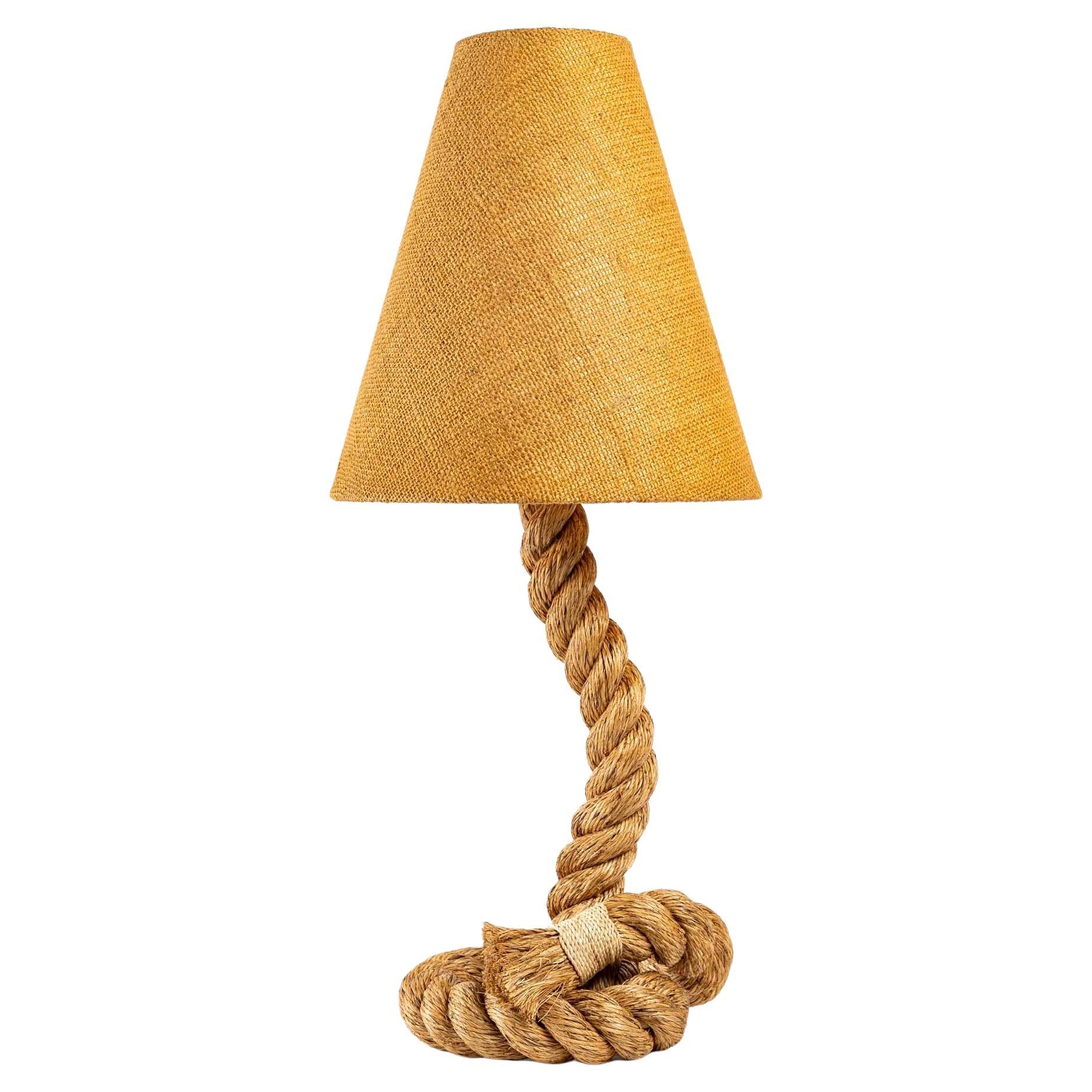 1950 Large Rope Lamp by Audoux and Minet at 1stDibs