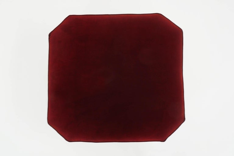 1950 Mid-Century Modern Italian Big Square Pouf Center Seated For Sale ...