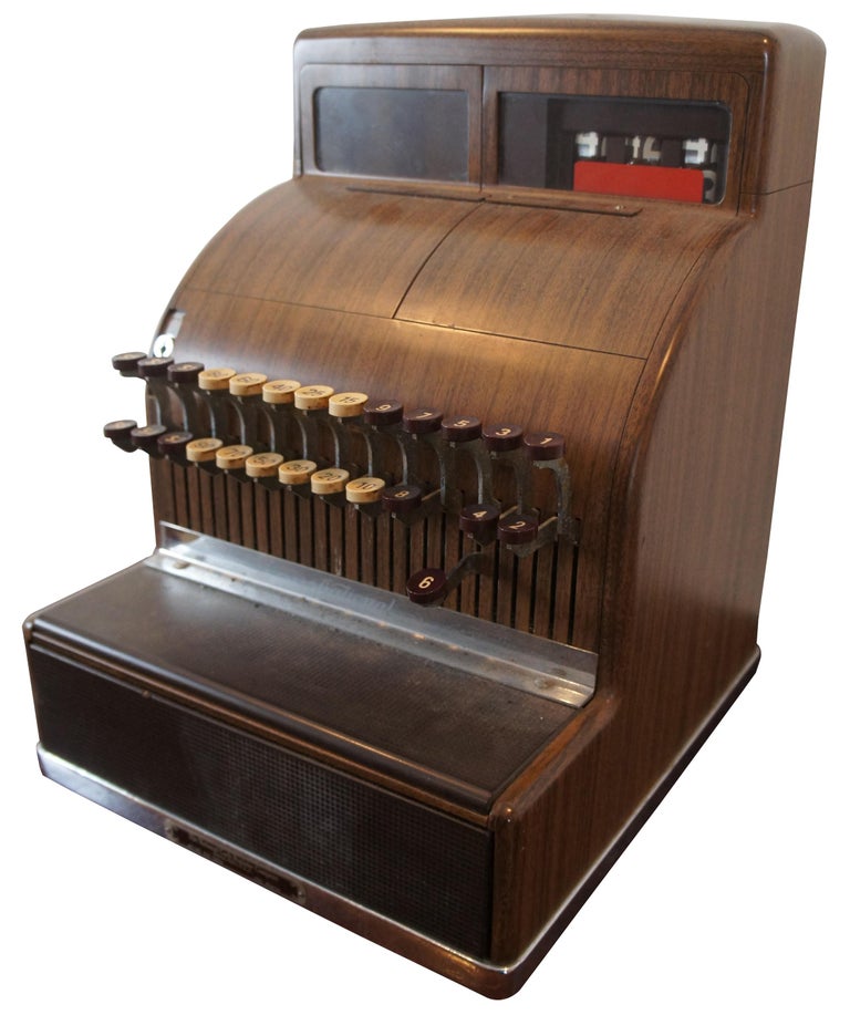 1950 Painted Wood Grain Ncr National Cash Register Machine Retro ...
