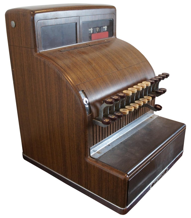 1950 Painted Wood Grain Ncr National Cash Register Machine Retro ...