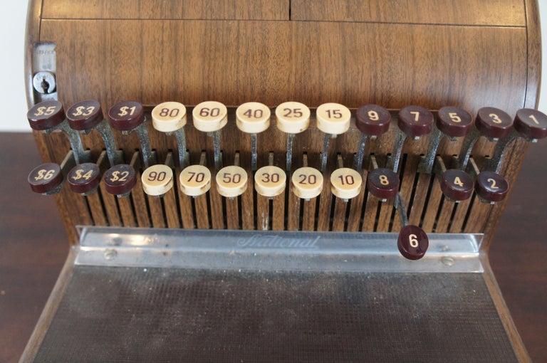 1950 Painted Wood Grain Ncr National Cash Register Machine Retro ...