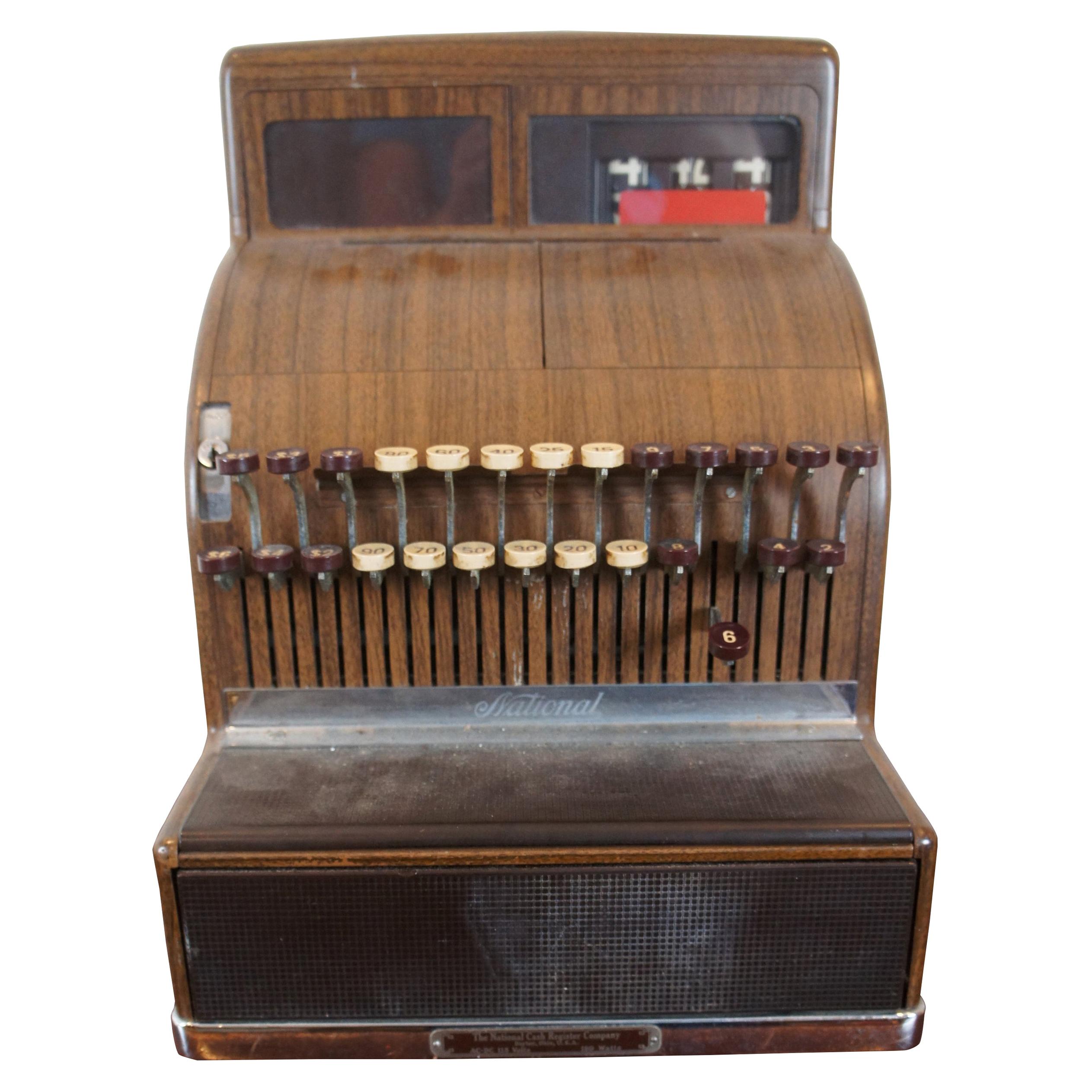 1950 Painted Wood Grain Ncr National Cash Register Machine Retro ...