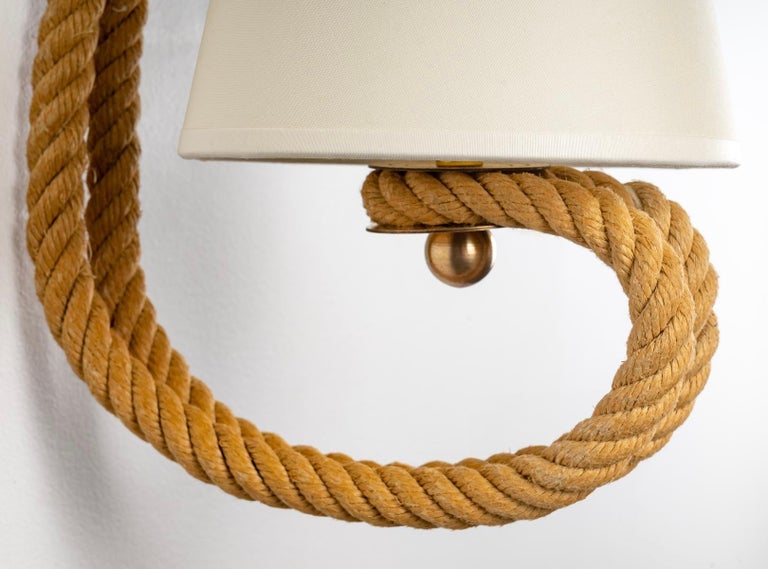 1950, Pair of Sconces in Rope by Audoux Minet at 1stDibs | rope wall ...