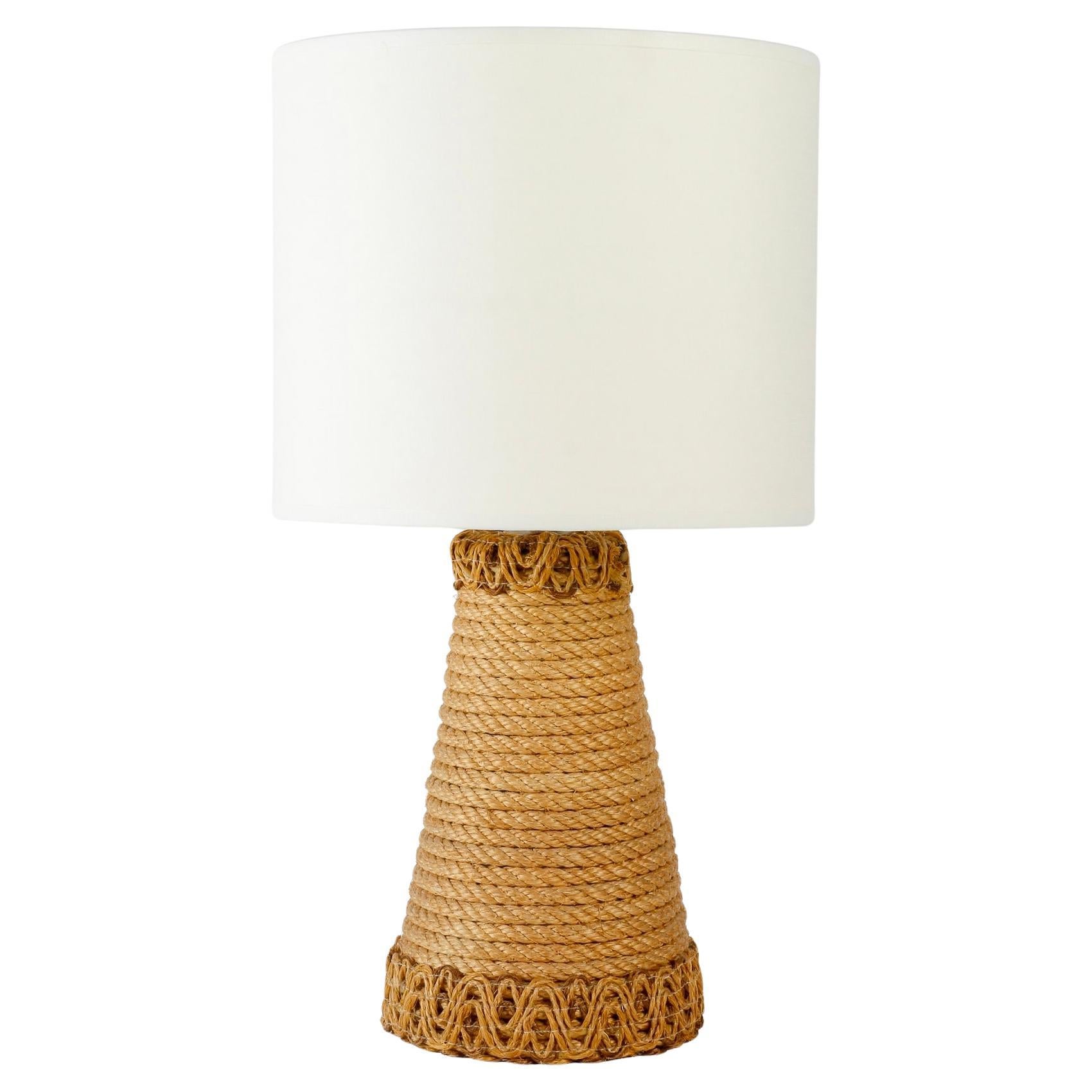 1950 Rope table lamp by Audoux Minet For Sale at 1stDibs