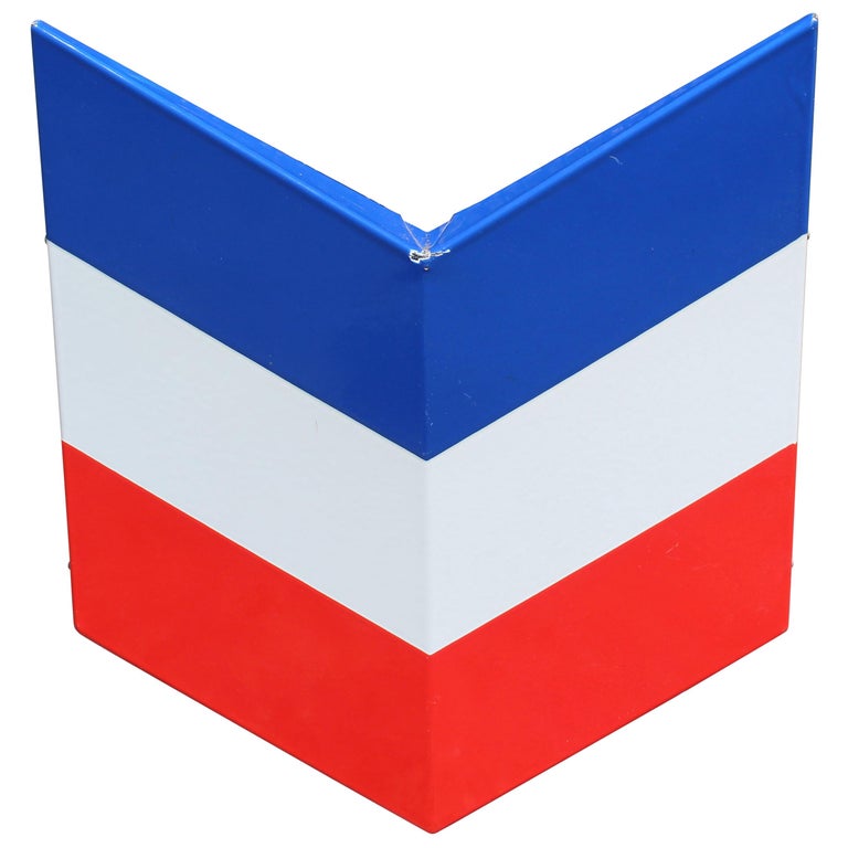 1950s Chevron Porcelain Logo For Sale at 1stDibs