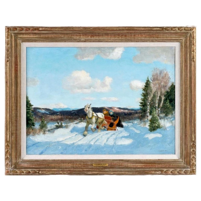 1950, Red Cariole by Frederick Simpson Coburn, Canadian Artist For Sale ...