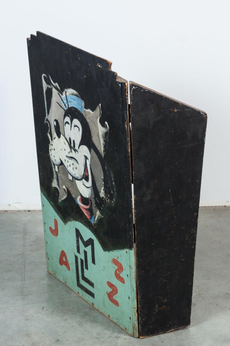 1950 Vintage American Folk Art Band Stand Hand Painted Goofy Jazz Music ...