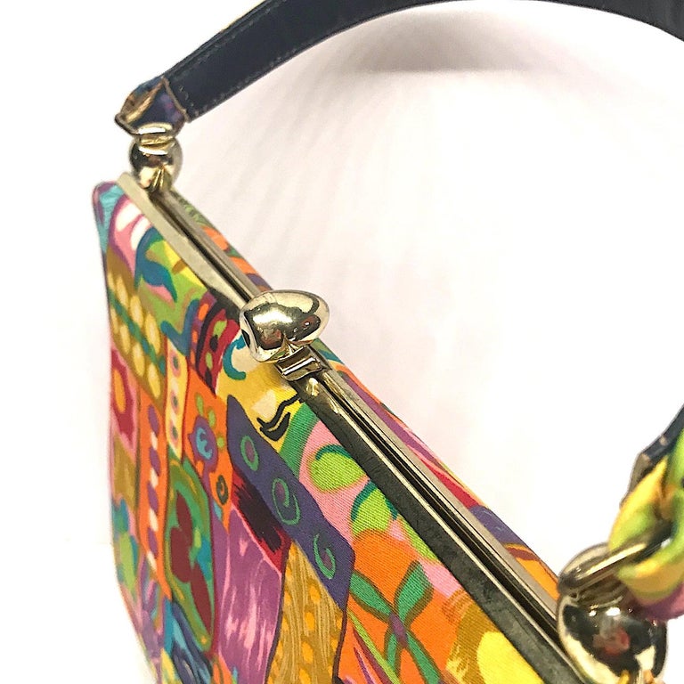 1950s / 1960s Bright Abstract Pattern Handbag at 1stDibs