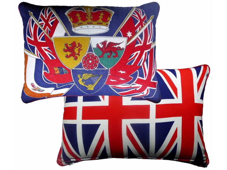 Vintage Cushions "British Flag" Bespoke 1950's and 1980's Pillow - Made ...