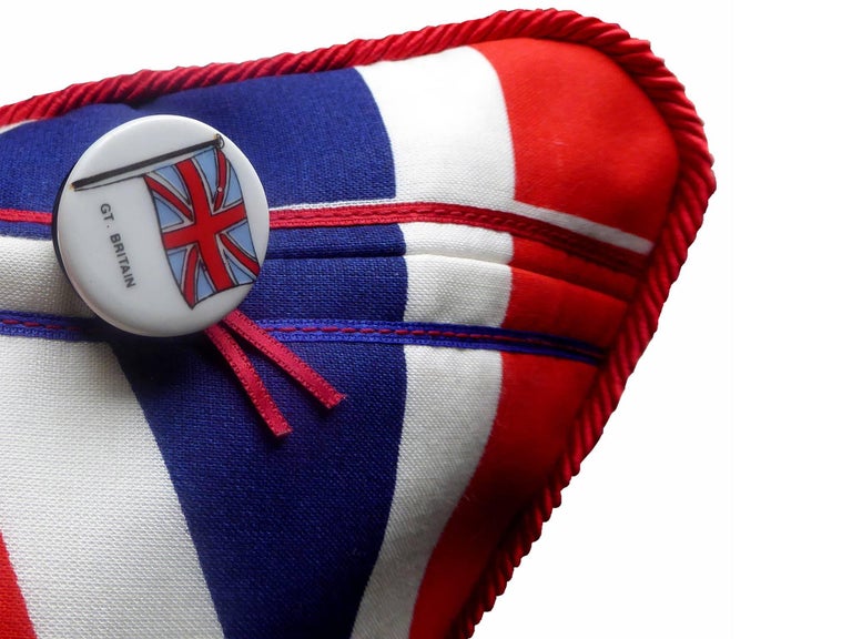 Vintage Cushions "British Flag" Bespoke 1950's and 1980's Pillow - Made ...
