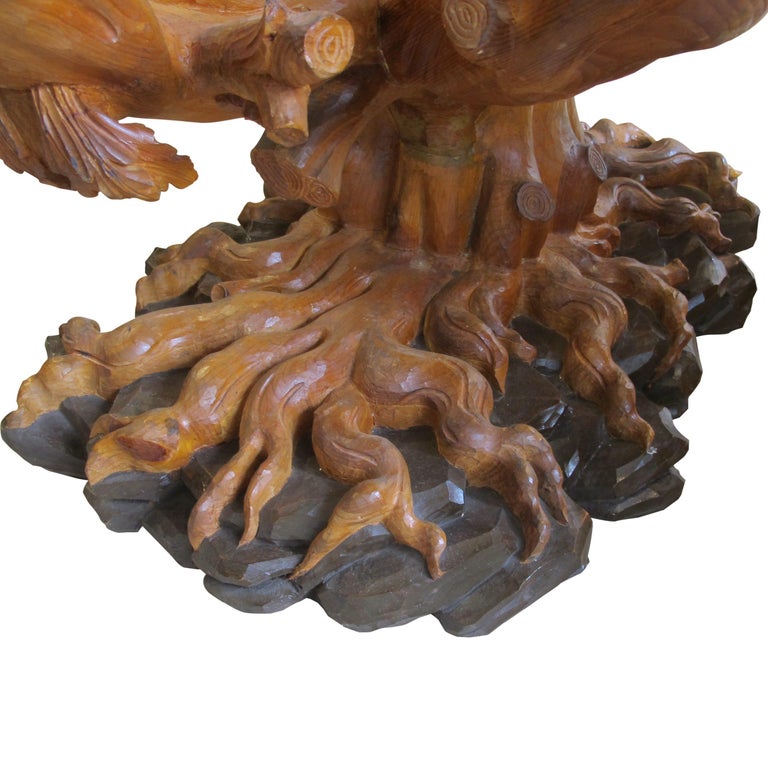 1950s/60s Italian Hand-Carved Tree Shaped Large Dining/Centre Table ...