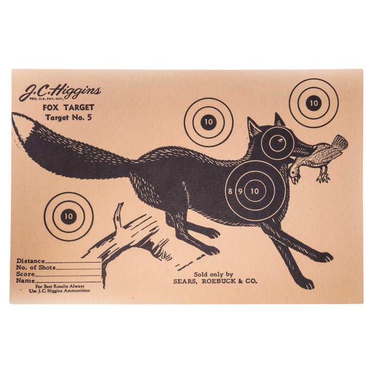 1950's American Fox Shooting Target For Sale at 1stDibs