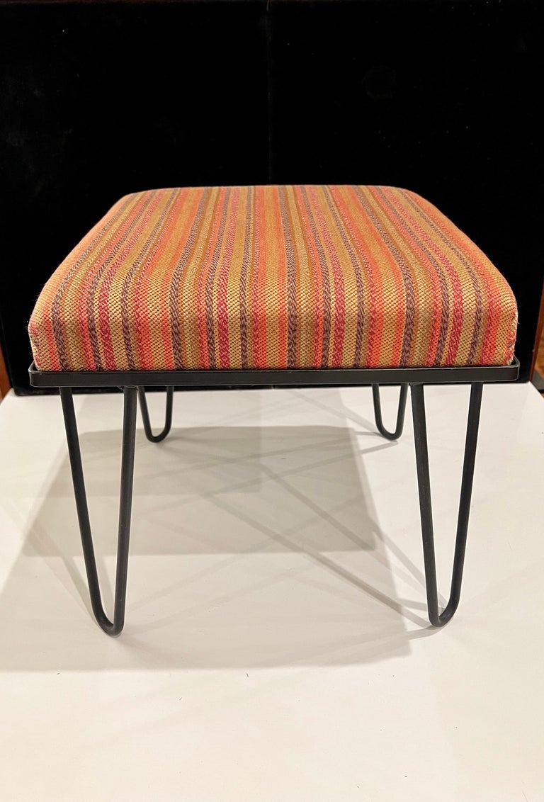 1950's American Mid-Century Modern Atomic Age Hairpin Legs Stool at 1stDibs