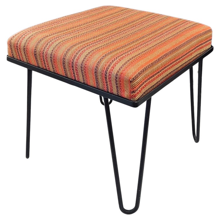 1950's American Mid-Century Modern Atomic Age Hairpin Legs Stool at 1stDibs