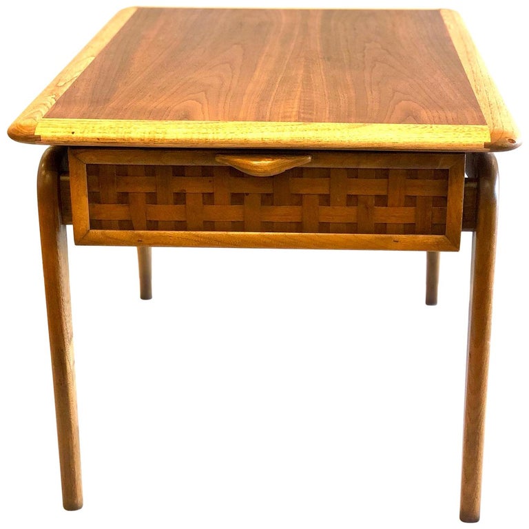 1950s American Modern Walnut End Side Table Atomic Age For Sale at ...