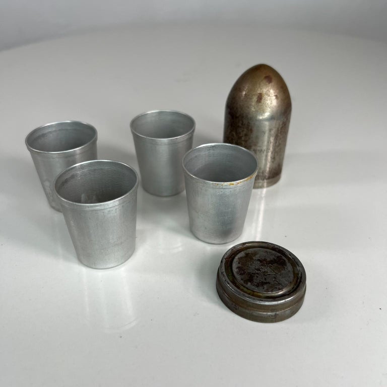 1950s American Vintage Set of 4 Nesting Travel Shot Cups Bullet Case ...