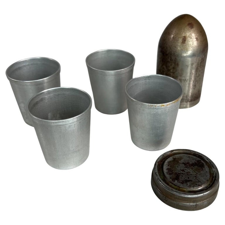 1950s American Vintage Set of 4 Nesting Travel Shot Cups Bullet Case ...