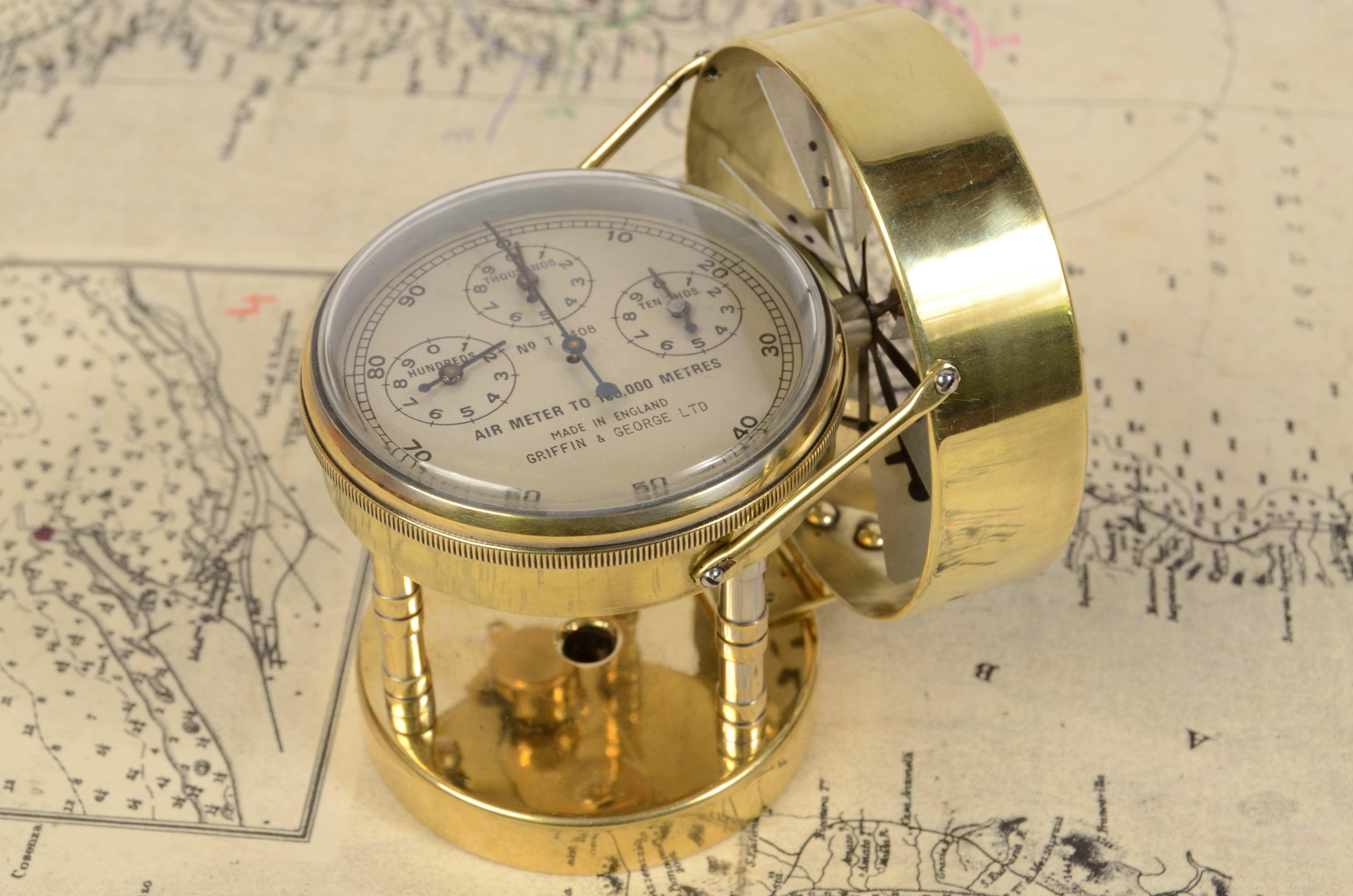 1950s Anemometer Antique Scientific Measuring Instrument Signed Griffin ...