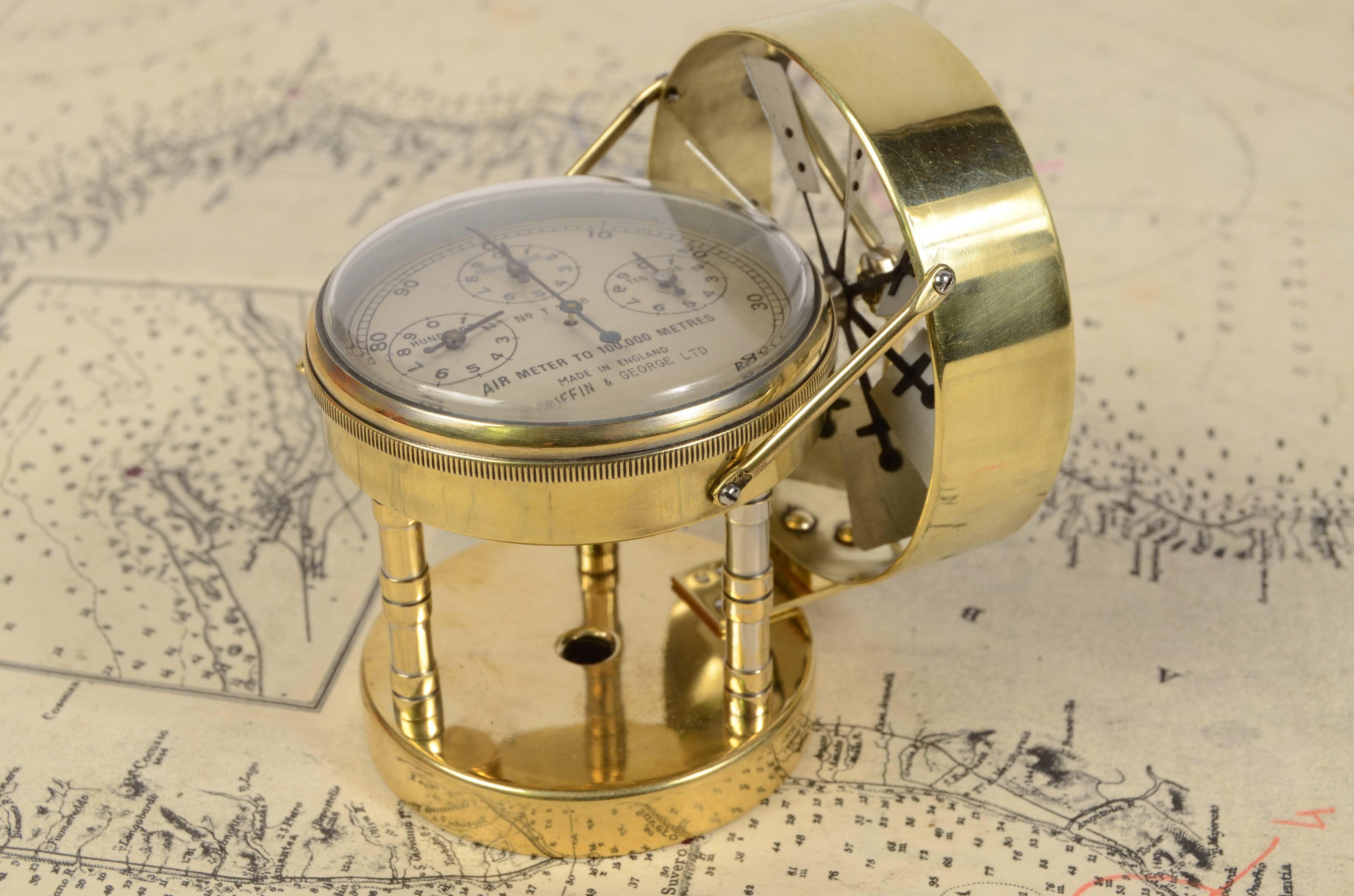 1950s Anemometer Antique Scientific Measuring Instrument Signed Griffin ...