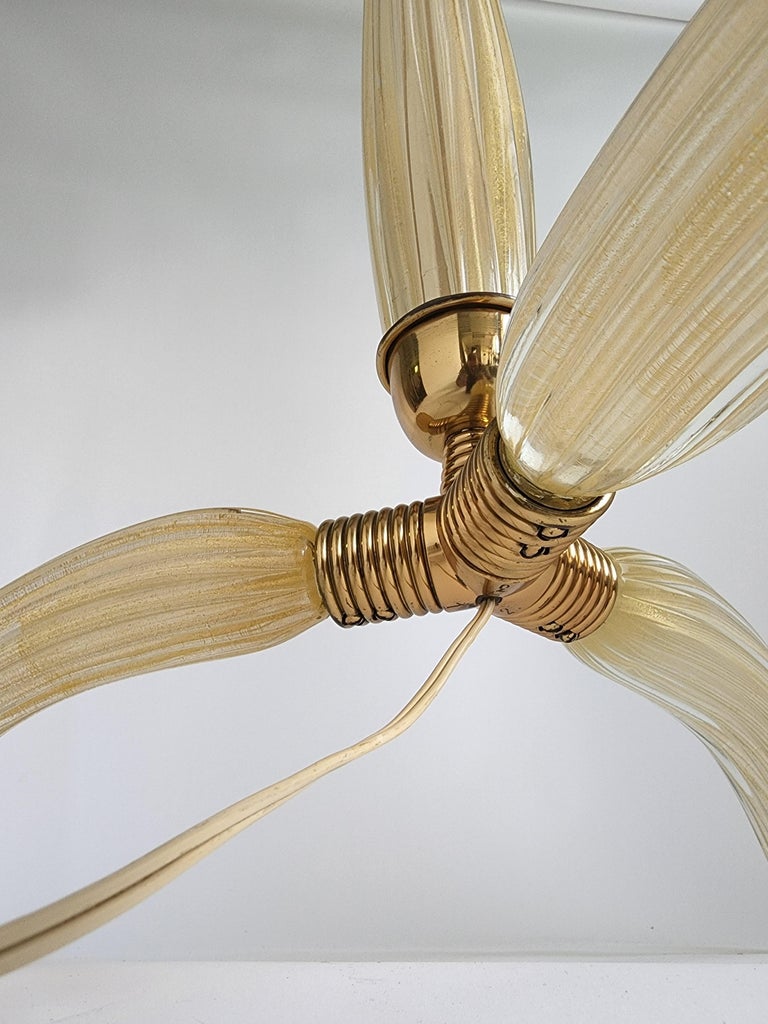 1950s Archimede Seguso Gold Dust Infused Glass Floor Lamp, Italy For ...