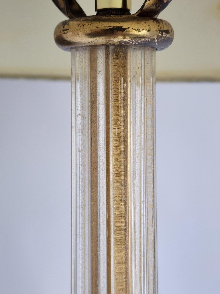 1950s Archimede Seguso Gold Dust Infused Glass Floor Lamp, Italy For ...