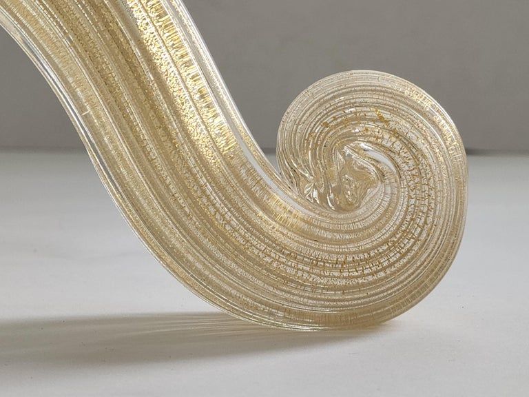 1950s Archimede Seguso Gold Dust Infused Glass Floor Lamp, Italy For ...