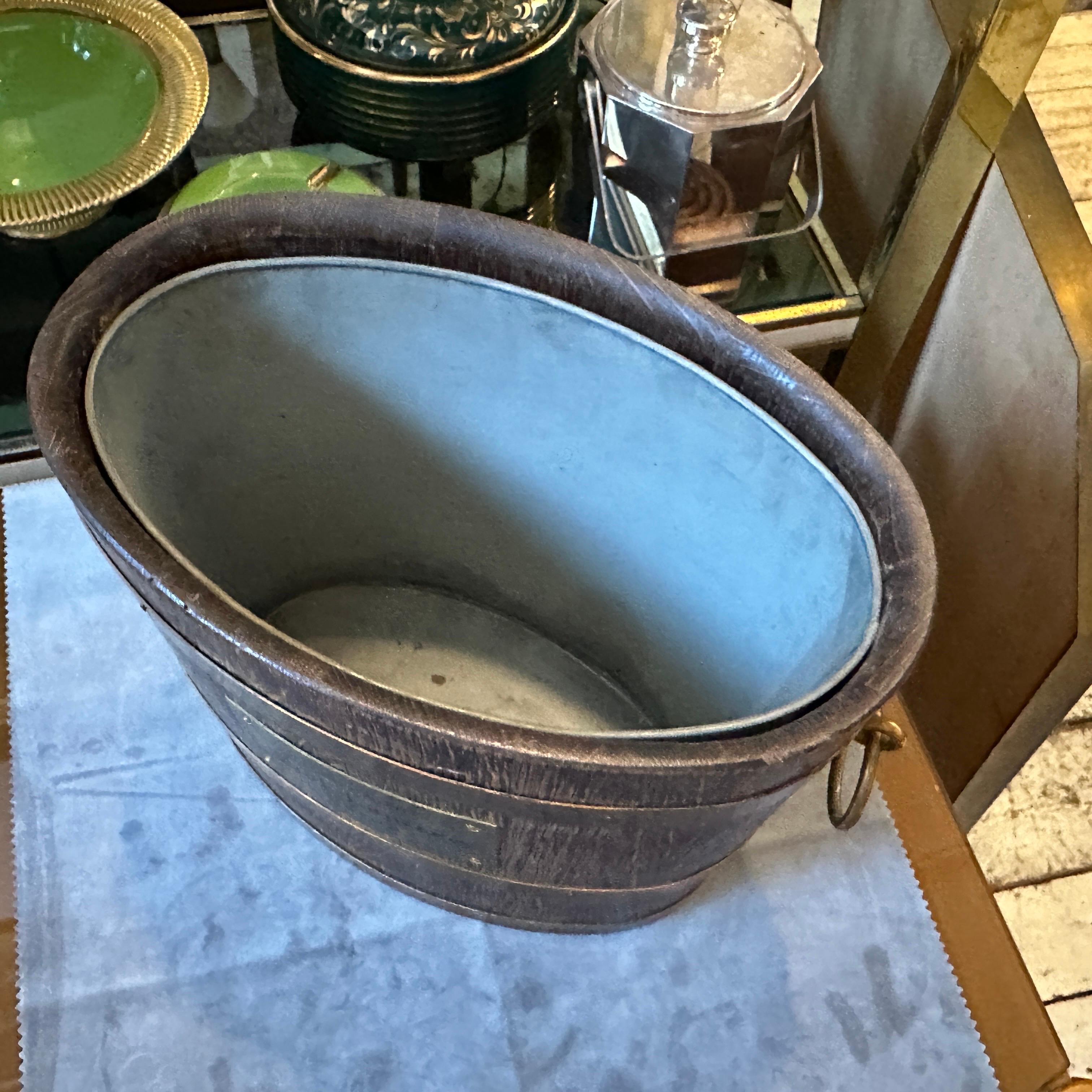 1950s Art Deco Oak and Brass French Wine Cooler by G. Lafitte for Abel ...