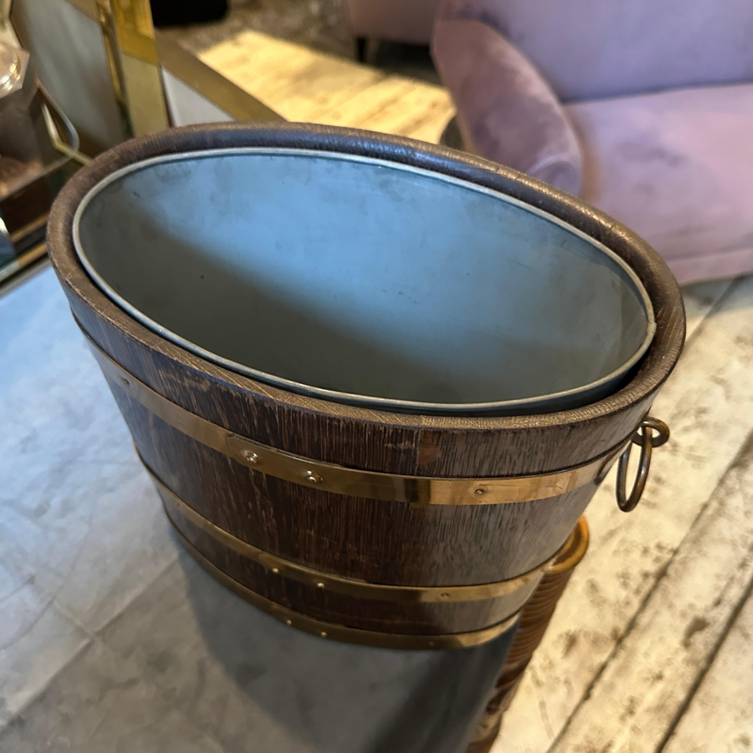 1950s Art Deco Oak and Brass French Wine Cooler by G. Lafitte for Abel ...