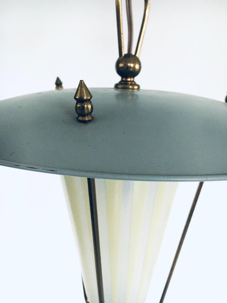 1950's Atomic Age Design Pendant Lantern Lamp For Sale at 1stDibs