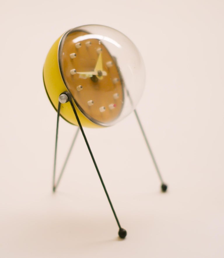 1950s Atomic Inspired Table Clock at 1stDibs