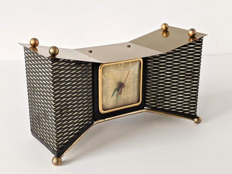 1950s Atomic Lighted Electric TV Clock by United, USA at 1stDibs
