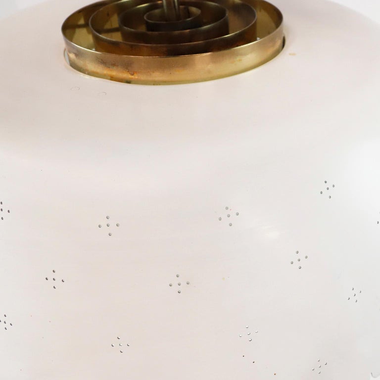 1950s Atomic Pendant Lamp Perforated with Enamel Details For Sale at ...