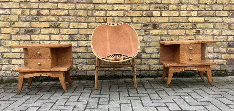 1950’s Bamboo coffee table by Janine Abraham For Sale at 1stDibs
