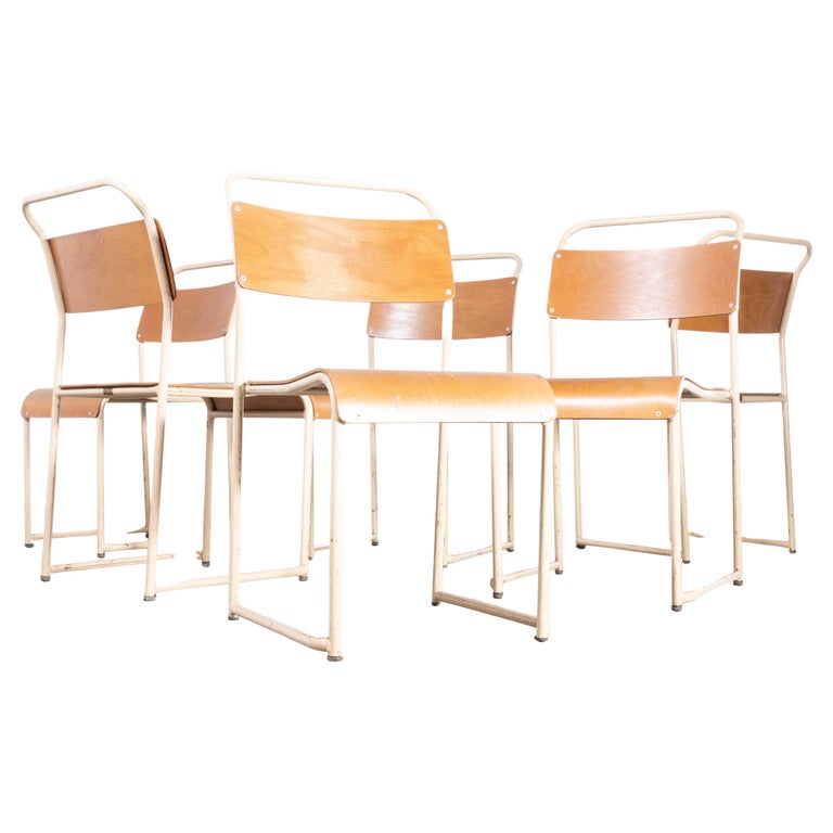 1950's Bamco Tubular Metal Cream Dining Chairs - Set Of Six For Sale at ...