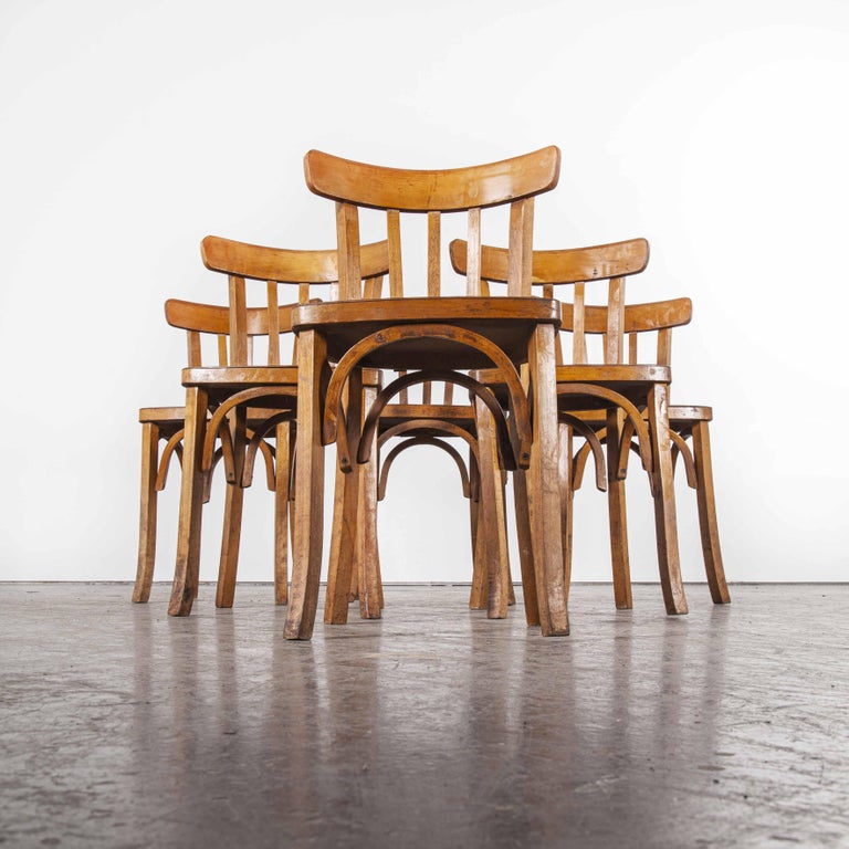 1950s Baumann Bentwood Bistro Dining Chair, Model 1, Set of Six at 1stDibs