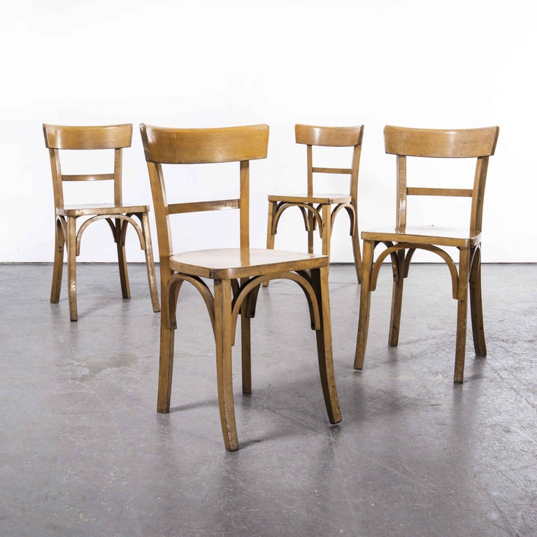 1950's Baumann Bentwood Bistro Dining Chair, Single Bar Back, Set of ...