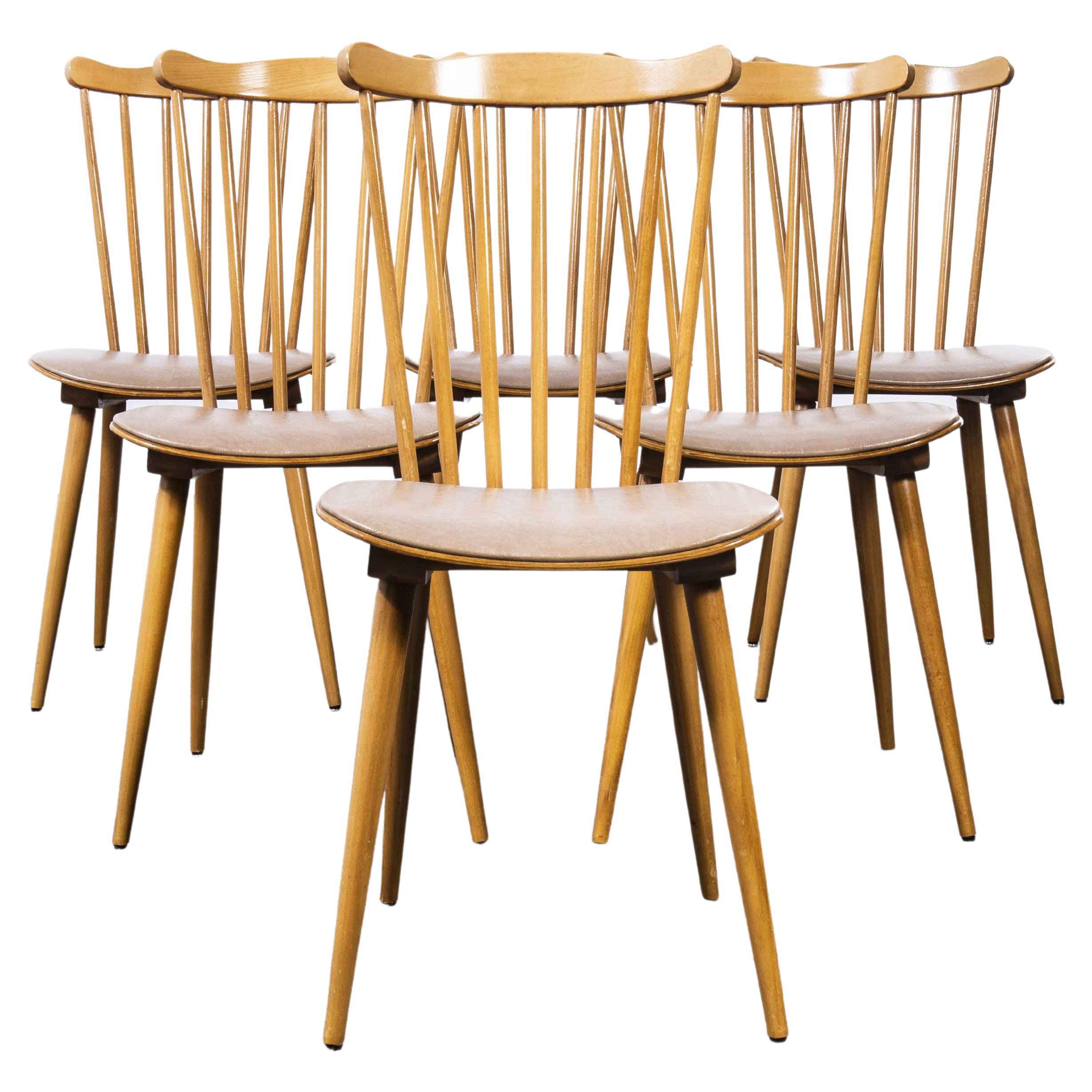 1950's Pel Tubular Metal Upholstered Dining Chairs - Set of Six at 1stDibs