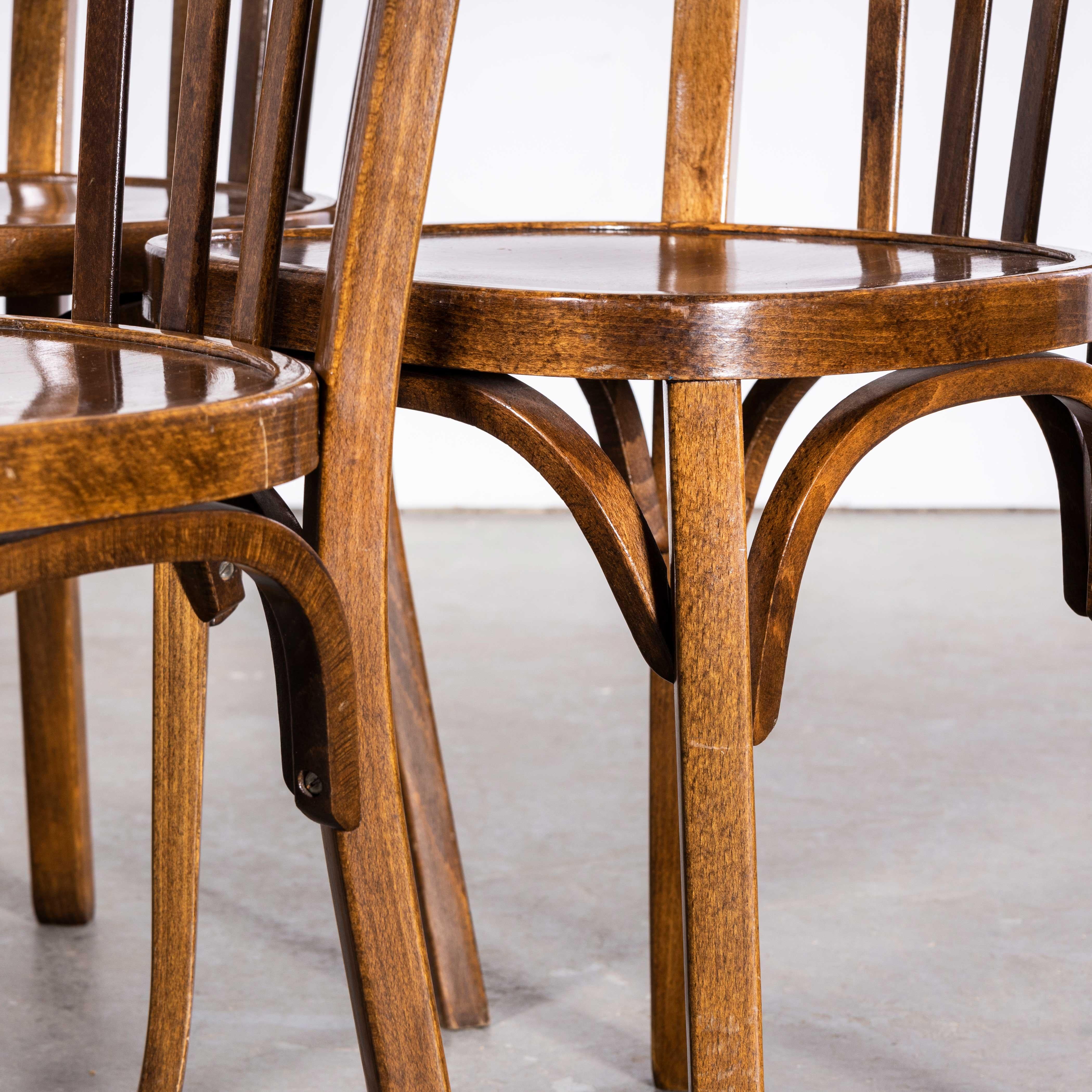 1950's Baumann Dark Oak Tri Back Dining Chair - Set Of Four For Sale at ...