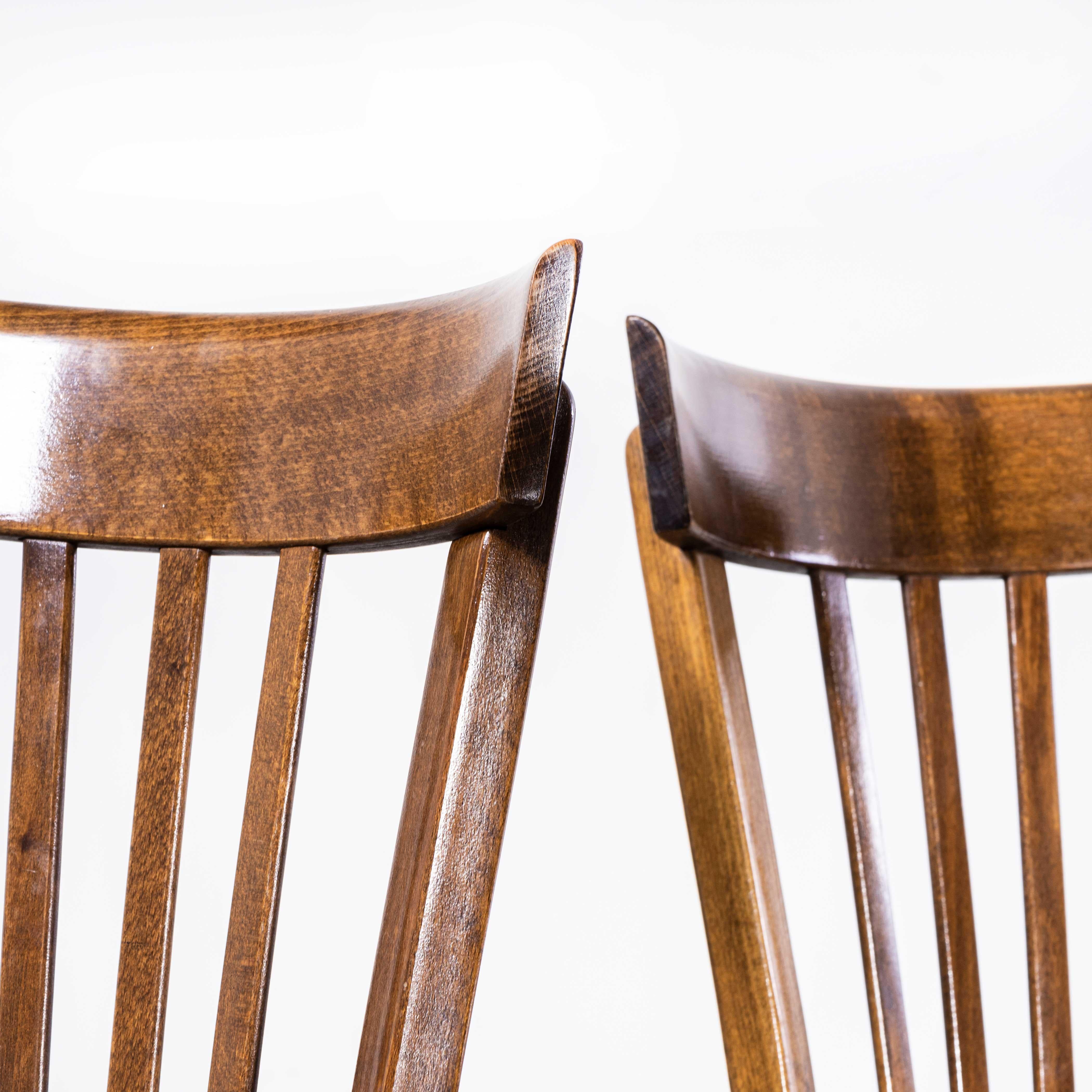 1950's Baumann Dark Oak Tri Back Dining Chair - Set Of Four For Sale at ...