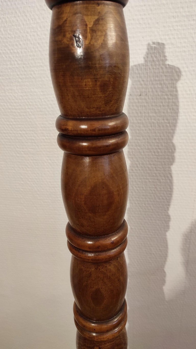 1950's Beaded Beech Floor Lamp, France For Sale at 1stDibs