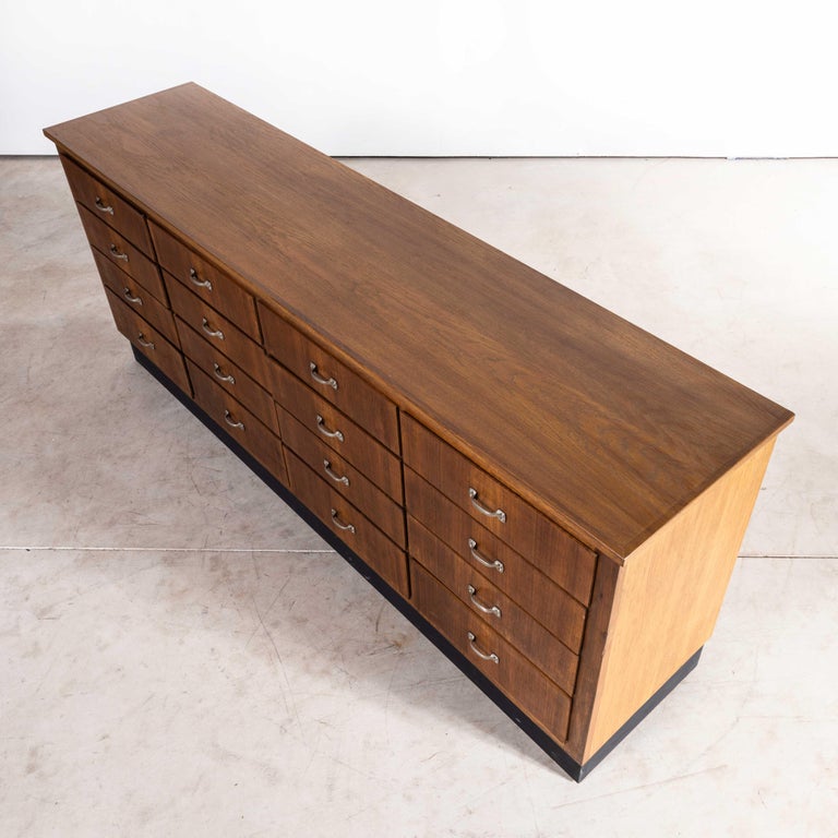 1950s Belgian Laboratory Chest, Bank of Drawers, Sixteen Drawers For ...