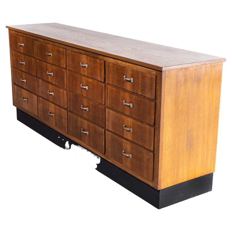 1950s Belgian Laboratory Chest, Bank of Drawers, Sixteen Drawers For ...