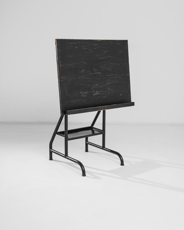 1950s Belgian Metal Drawing Table For Sale at 1stDibs