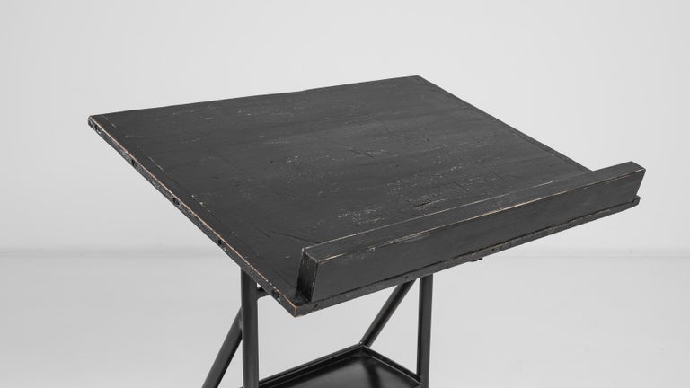 1950s Belgian Metal Drawing Table For Sale at 1stDibs