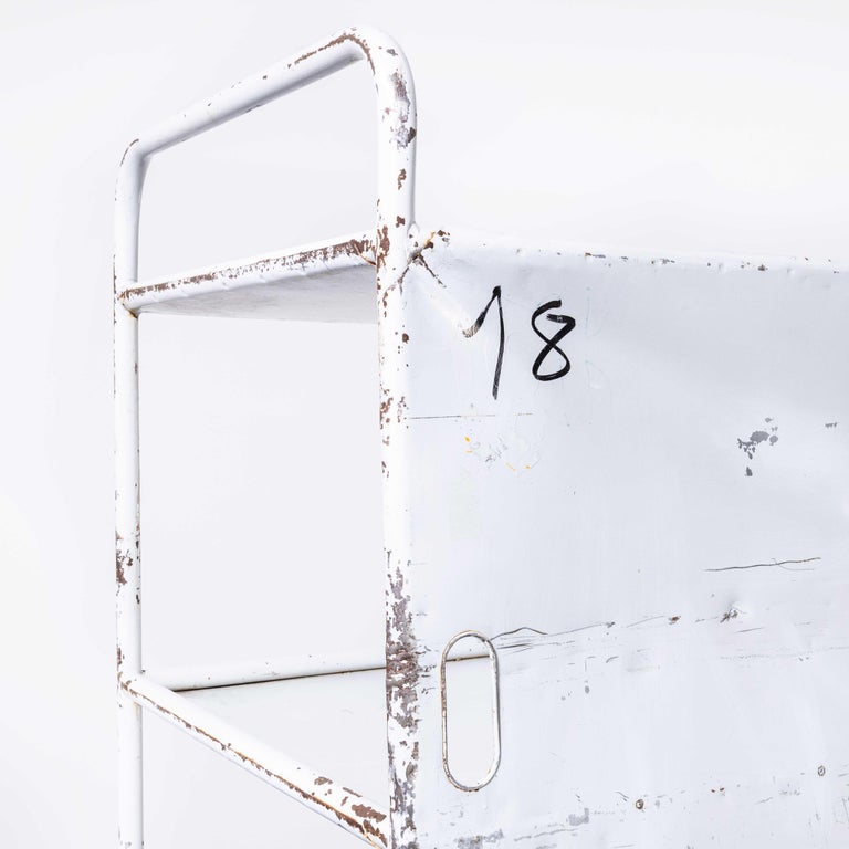 1950's Belgian Metal Industrial Bakers Rack For Sale at 1stDibs