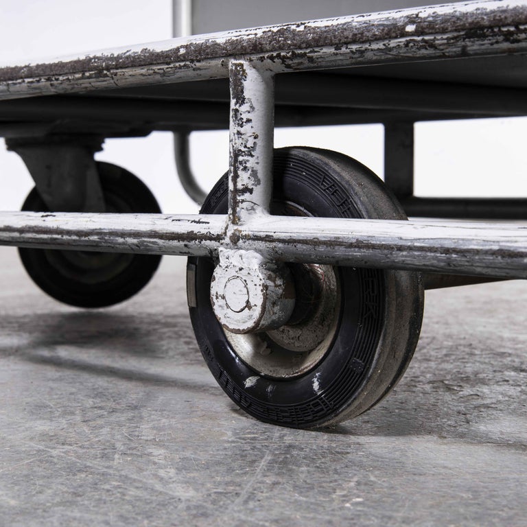 1950's Belgian Metal Industrial Bakers Rack For Sale at 1stDibs