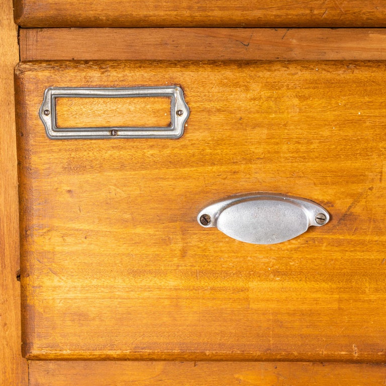 1950's Belgian Twelve Drawer Bank Of Drawers For Sale at 1stDibs